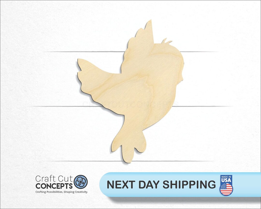 Cartoon Fairy Tail Bird Cute - Laser Cut Unfinished Wood Cutout Craft ...
