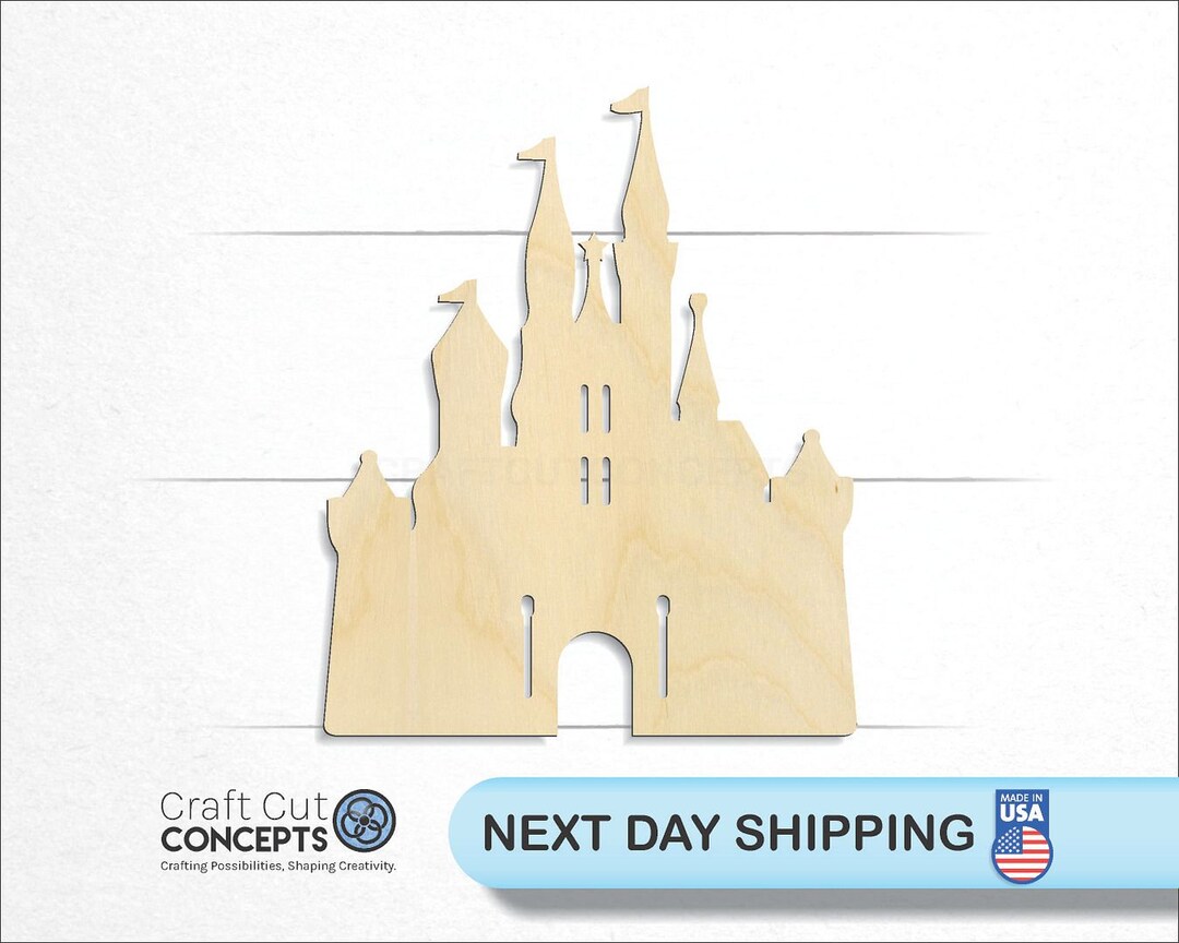 Castle Shape Laser Cut Unfinished Wood Cutout Craft Shapes - Etsy