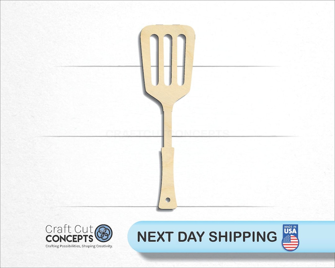 Spatula Shape - Laser Cut Unfinished Wood Cutout Craft Shapes - Etsy