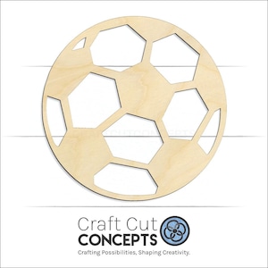 Soccer Ball Outline - Laser Cut Unfinished Wood Cutout Craft Shapes - Etsy