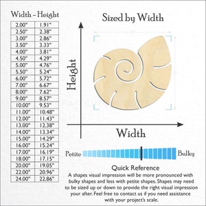 Nautilus Shell - Laser Cut Unfinished Wood Cutout Craft Shapes - Etsy