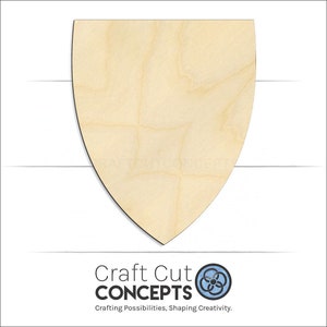 Shield Flat Top - Laser Cut Unfinished Wood Cutout Craft Shapes - Etsy
