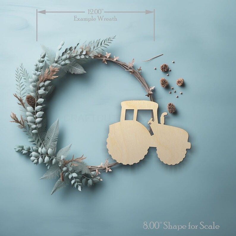 Farming Tractor - Laser Cut Unfinished Wood Cutout Craft Shapes - Etsy