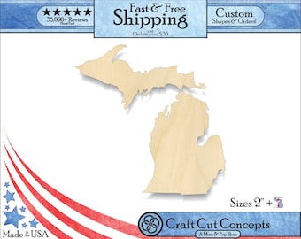 Michigan State Laser Cut Out Unfinished Wood Shape Craft Supply - Etsy