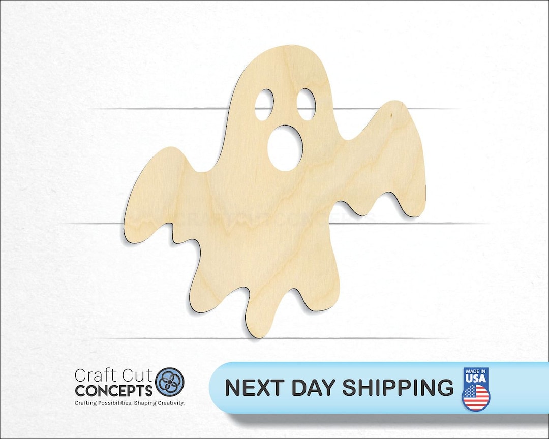 Halloween Ghost - Laser Cut Unfinished Wood Cutout Craft Shapes - Etsy