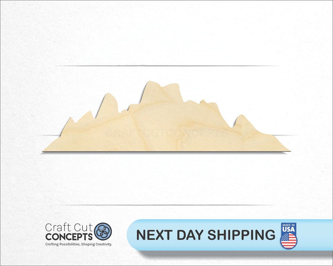 Desert Mountains - Laser Cut Unfinished Wood Cutout Craft Shapes - Etsy