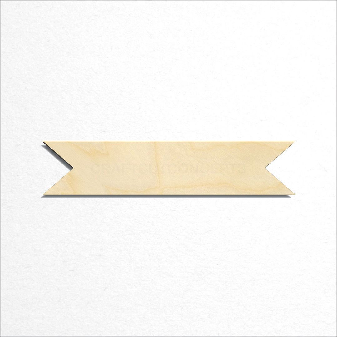 Straight Banner Shape - Laser Cut Unfinished Wood Cutout Craft Shapes ...