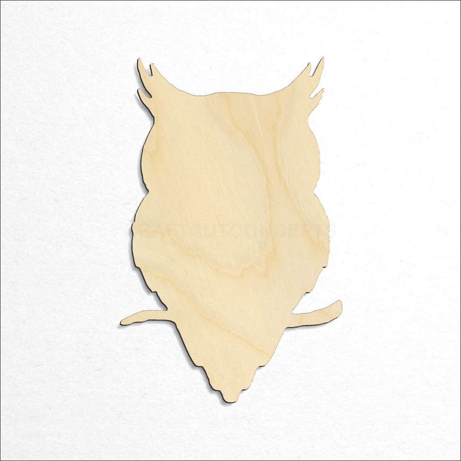 Perched Owl - Laser Cut Unfinished Wood Cutout Craft Shapes - Etsy