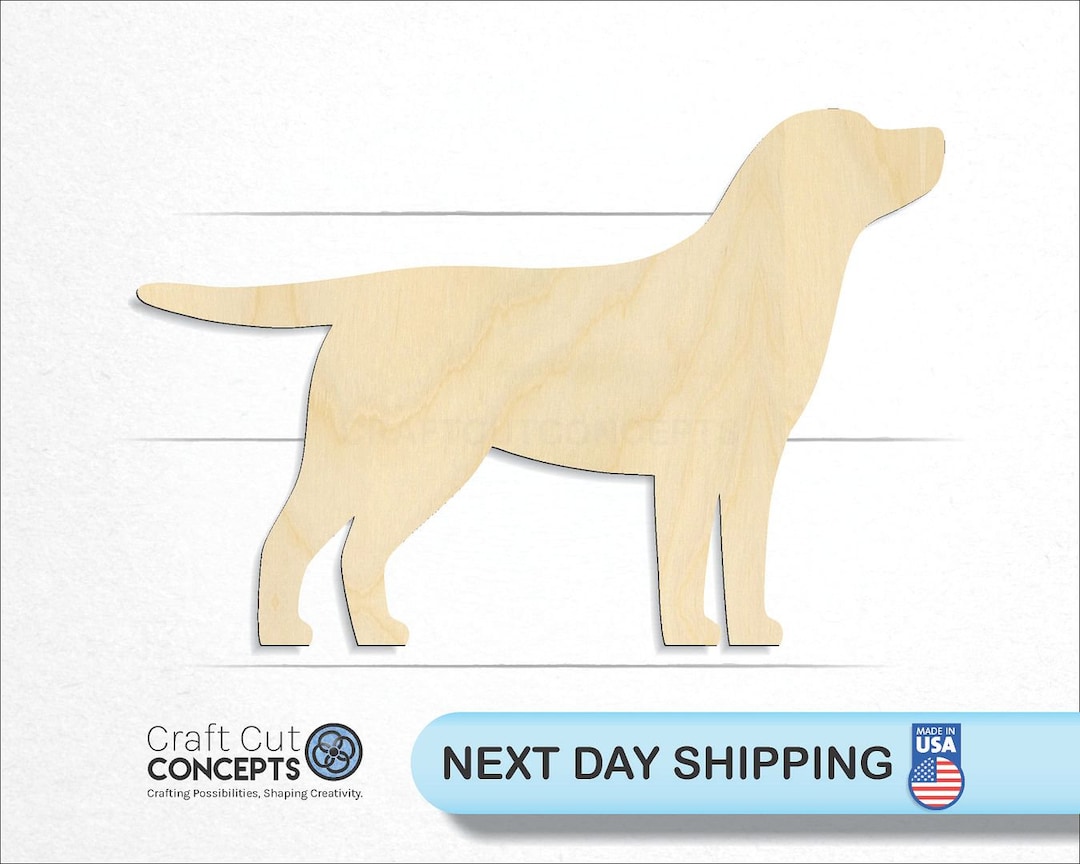 Labrador Show Dog - Laser Cut Unfinished Wood Cutout Craft Shapes - Etsy