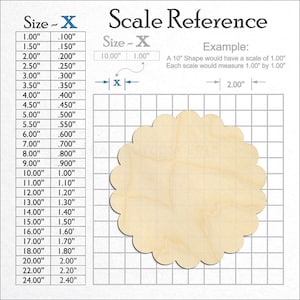 Scalloped Circle Shape - Laser Cut Unfinished Wood Cutout Craft Shapes ...