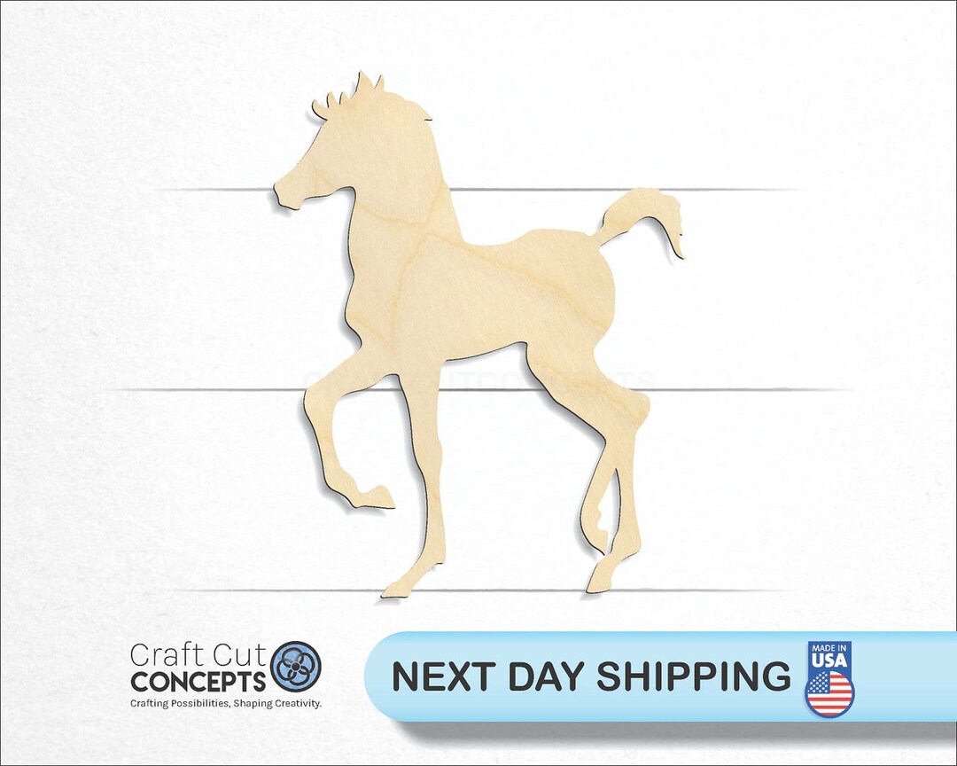 Baby Horse Foal Colt - Laser Cut Unfinished Wood Cutout Craft Shapes - Etsy