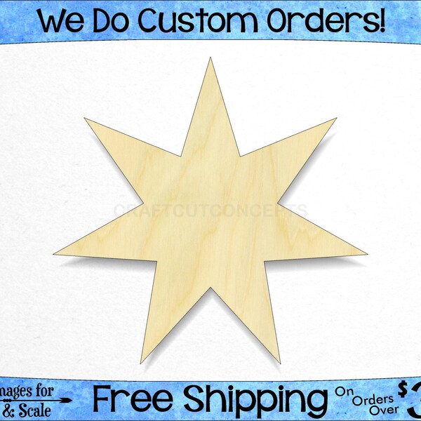 Seven Point Star - Etsy