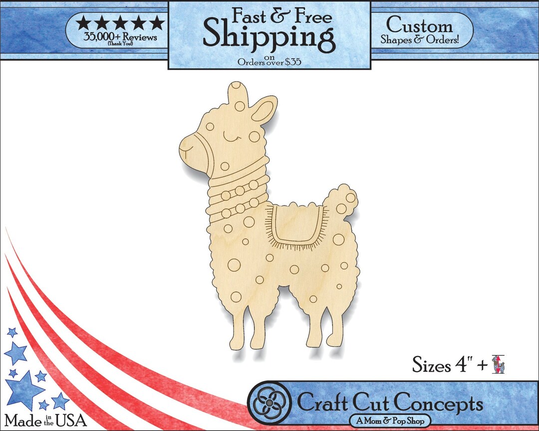 Alpaca Lama Shape Paint by Line Farm Barn Large & Small - Etsy