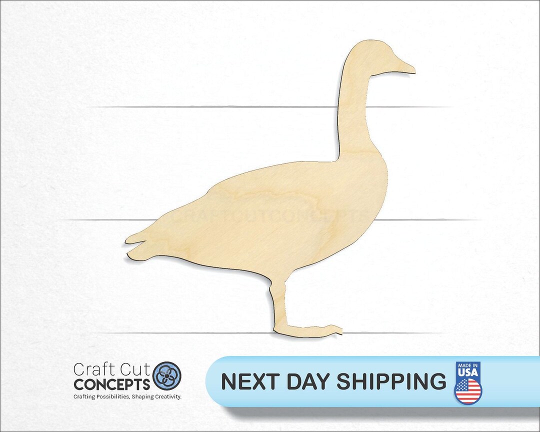 Standing Goose - Laser Cut Unfinished Wood Cutout Craft Shapes - Etsy