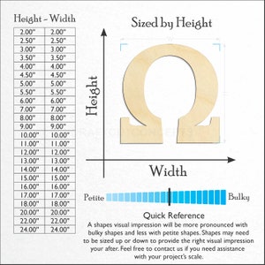 Omega Greek Sorority Letter - Laser Cut Unfinished Wood Shapes and ...