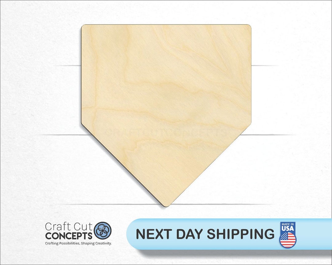 Baseball Home Plate - Laser Cut Unfinished Wood Cutout Craft Shapes - Etsy