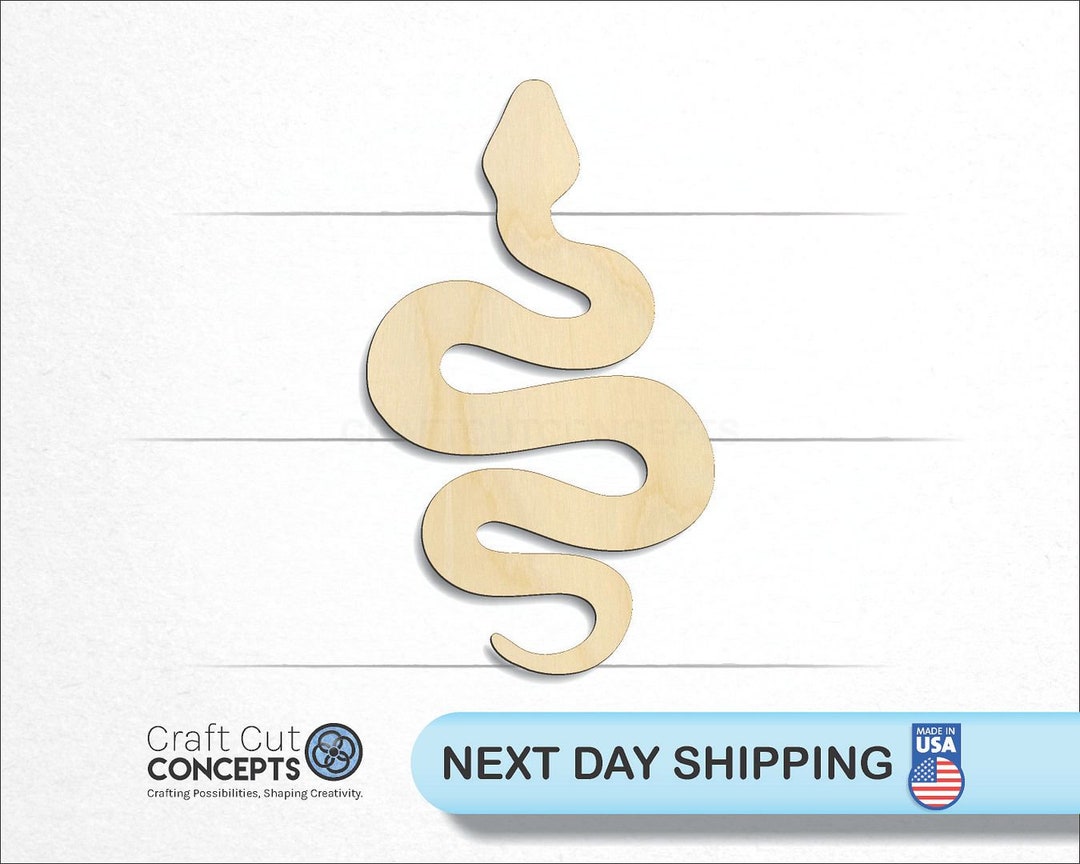 Snake - Laser Cut Unfinished Wood Cutout Craft Shapes - Etsy