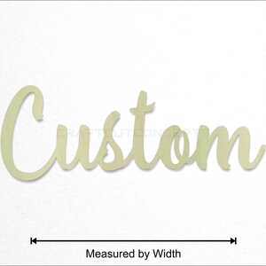 Custom Script Unfinished Wood Sign Laser Cut Letters Hanging Wall Decor ...