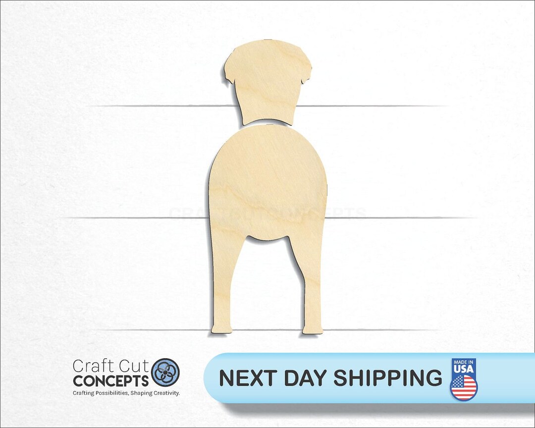 Greyhound Dog Front Back Silhouette Laser Cut Unfinished Wood Cutout ...