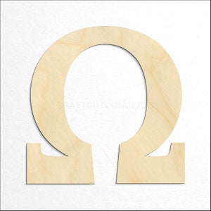 Omega Greek Sorority Letter - Laser Cut Unfinished Wood Shapes and ...