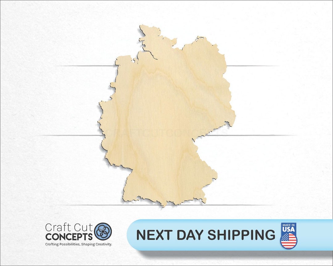 Germany - Laser Cut Unfinished Wood Cutout Craft Shapes - Etsy