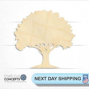 Oak Tree - Laser Cut Unfinished Wood Cutout Craft Shapes - Etsy
