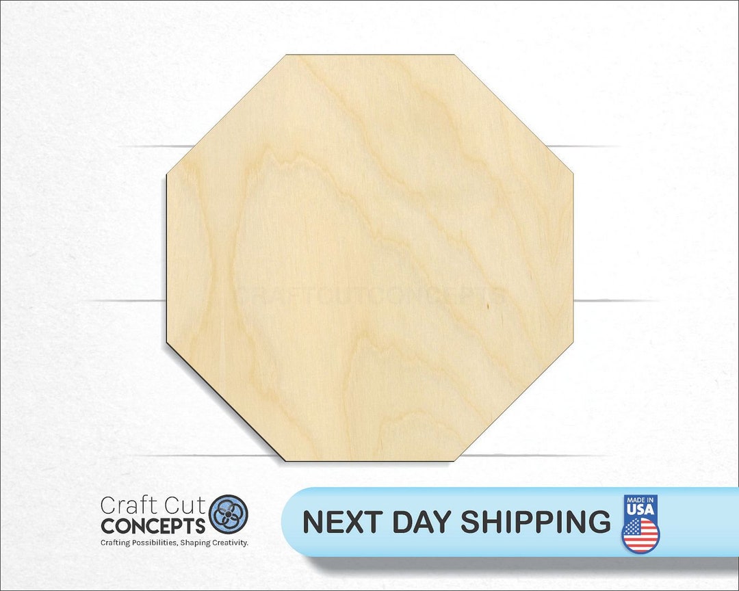 Octagon Polygon - Laser Cut Unfinished Wood Cutout Craft Shapes - Etsy