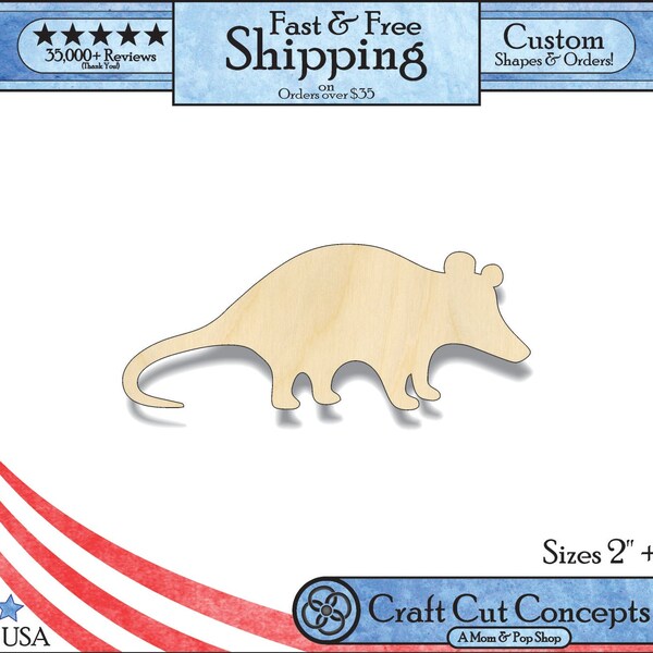 Wood Opossum - Etsy