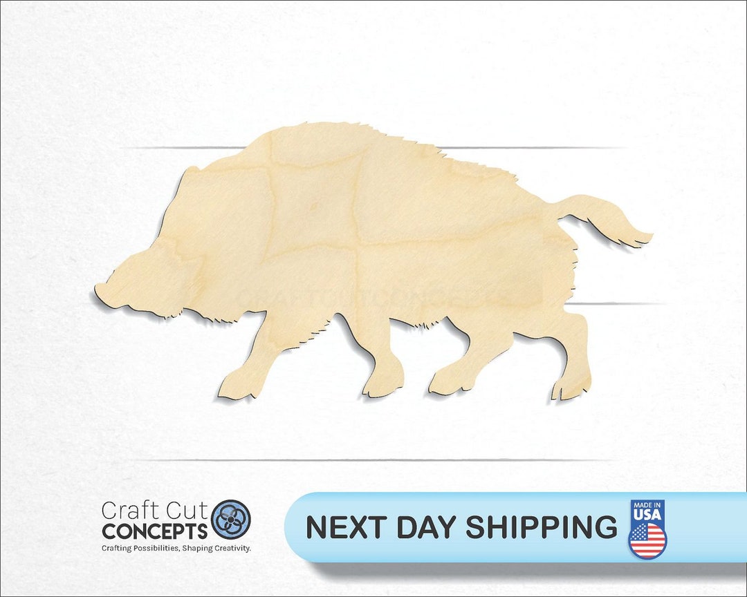 Warthog Wild Pig - Laser Cut Unfinished Wood Cutout Craft Shapes - Etsy