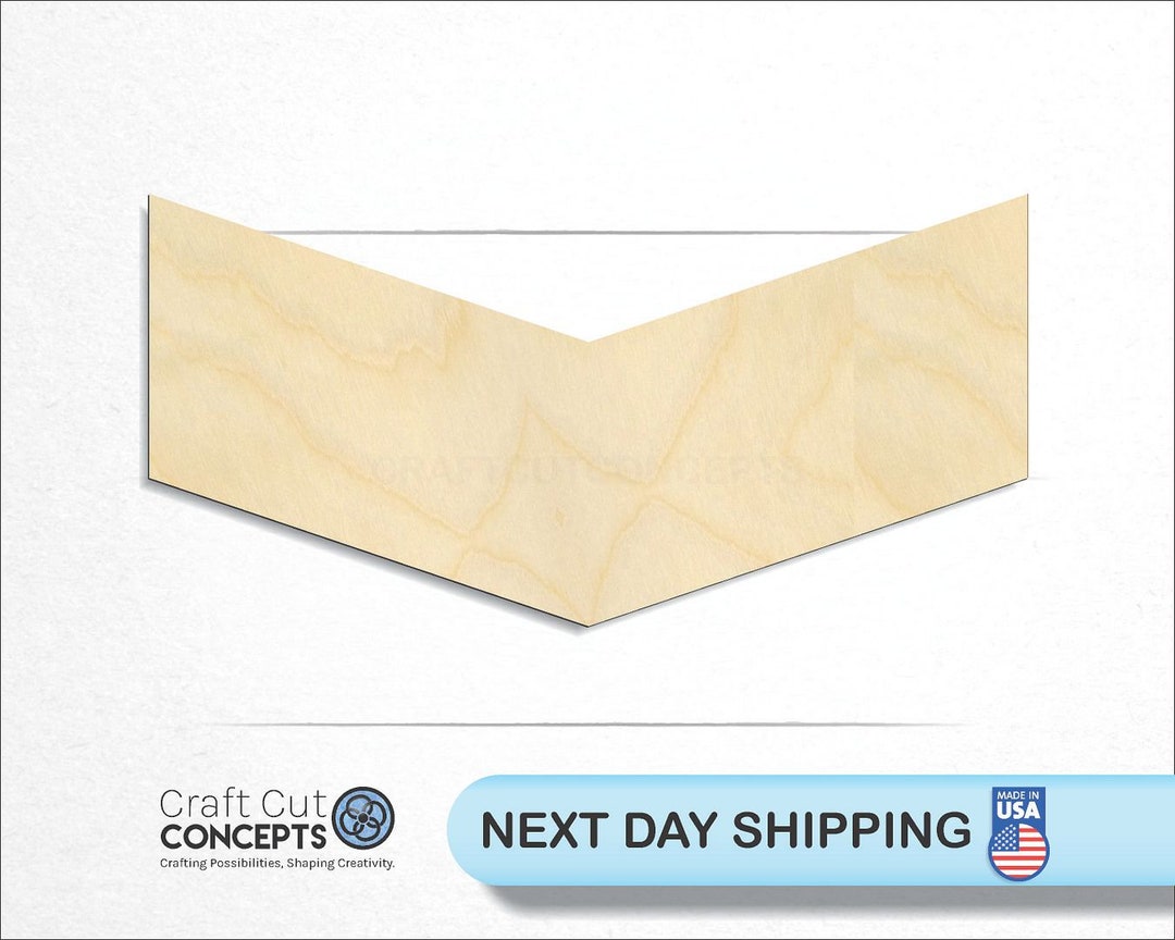 Chevron Arrow - Laser Cut Unfinished Wood Cutout Craft Shapes - Etsy