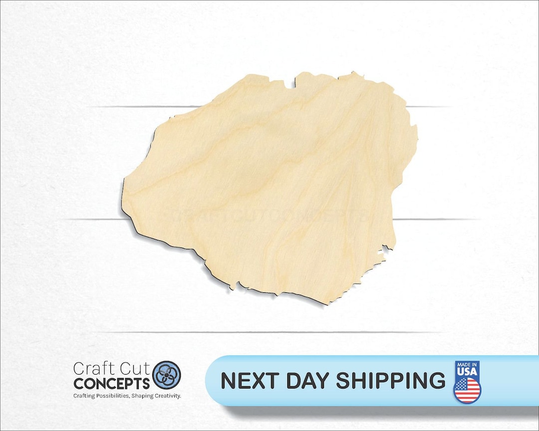 Kauai Hawaiian Island - Laser Cut Unfinished Wood Cutout Craft Shapes ...