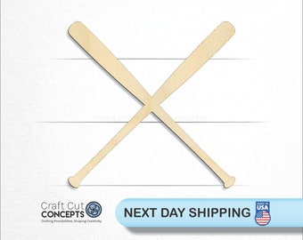 Baseball Bats Crossed-wood Cutout-baseball Theme Decor-sports Wood Cuts ...