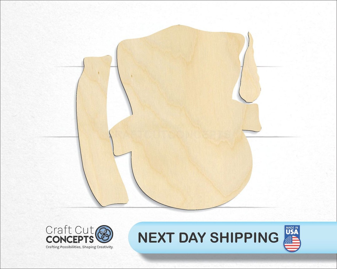 Snowman Head Kit - Laser Cut Unfinished Wood Cutout Craft Shapes - Etsy