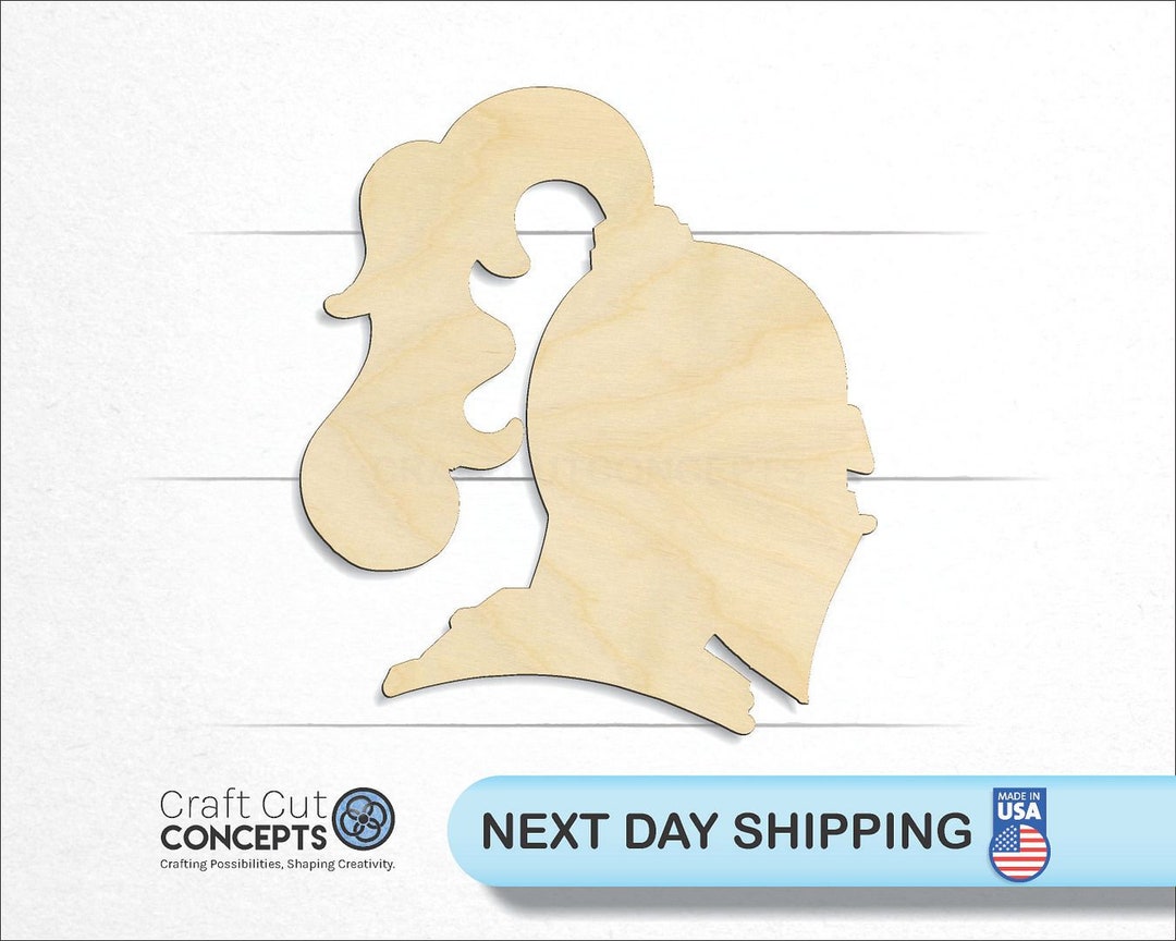 Knight Head - Laser Cut Unfinished Wood Cutout Craft Shapes - Etsy
