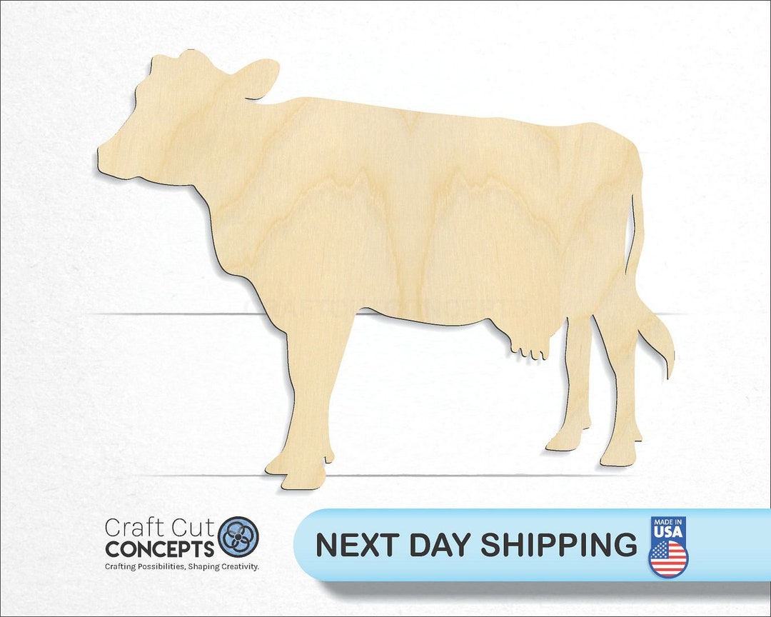 Cow Calf Shape - - Laser Cut Unfinished Wood Cutout Craft Shapes - Etsy