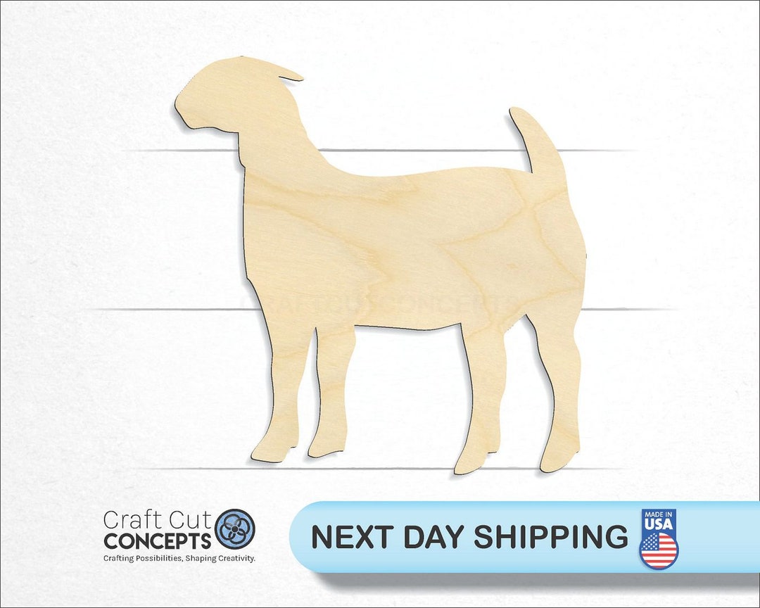 Goat Boer Billy Goat - Laser Cut Unfinished Wood Cutout Craft Shapes - Etsy