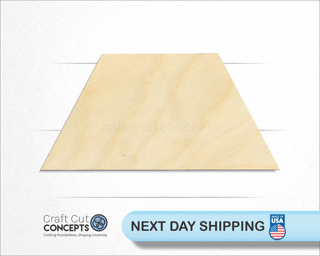 Trapezoid - Laser Cut Unfinished Wood Cutout Craft Shapes - Etsy