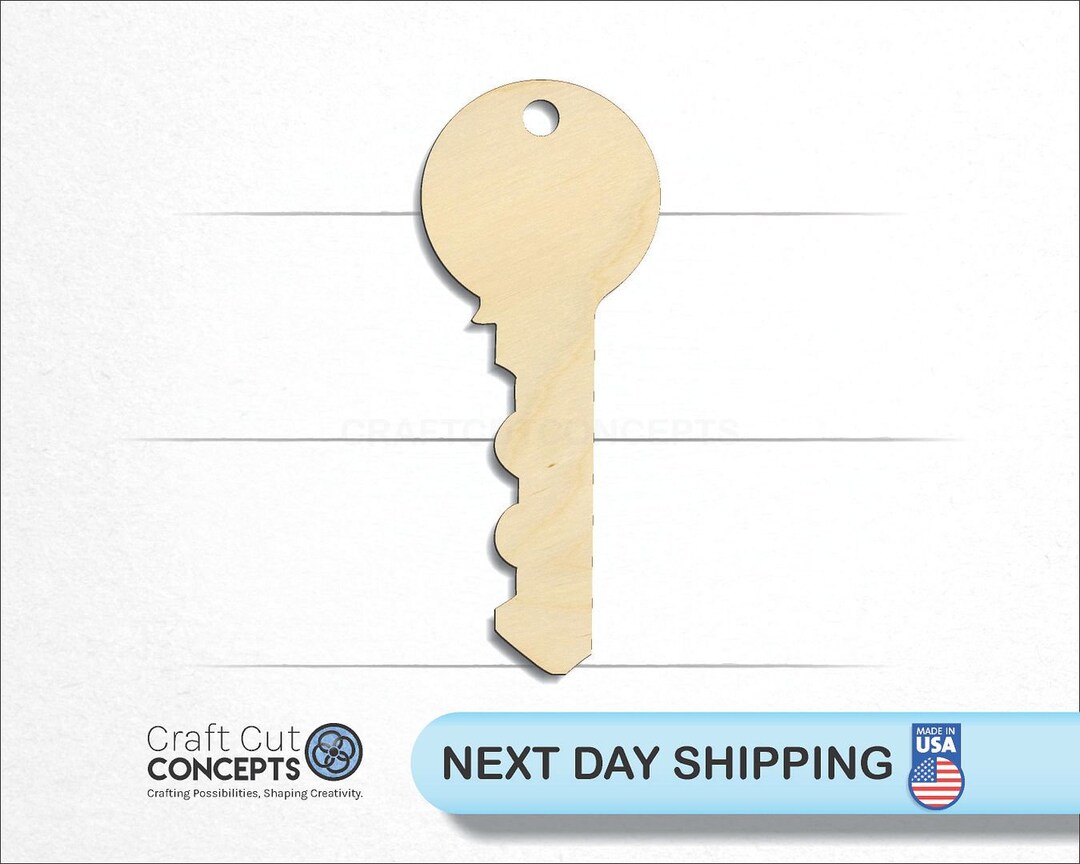 Crafty Key - Laser Cut Unfinished Wood Cutout Craft Shapes - Etsy