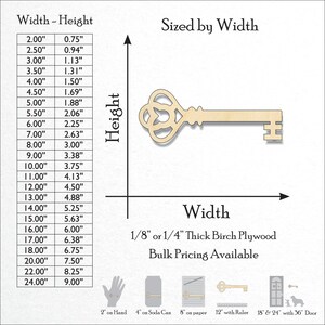 Skeleton Key Shape 2 Large & Small Pick Size - Etsy