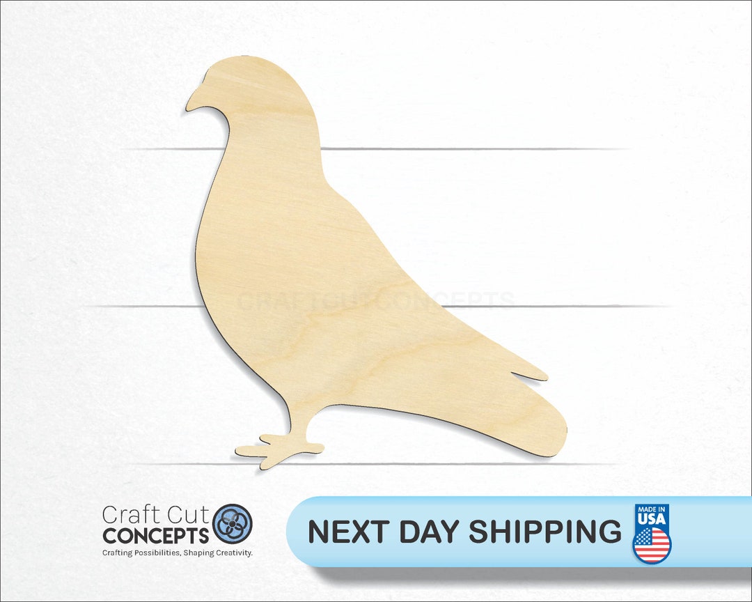 Pigeon Bird Shape - Laser Cut Unfinished Wood Cutout Craft Shapes - Etsy