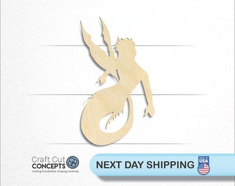 Mermaid Tail Wood Cutout, Ocean Mythical Mermaid Body Fairy Tale ...