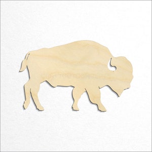 Buffalo Bison Shape - Laser Cut Unfinished Wood Cutout Craft Shapes - Etsy