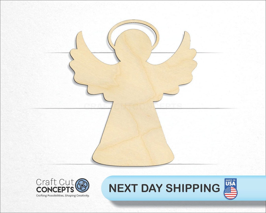 Angel - Laser Cut Unfinished Wood Cutout Craft Shapes - Etsy