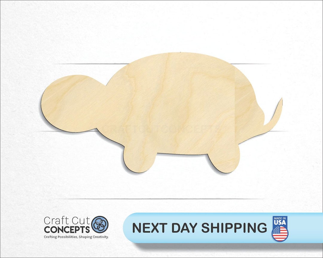 Cute Turtle - Laser Cut Unfinished Wood Cutout Craft Shapes - Etsy
