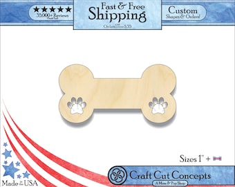Dog Bone Laser Cut Out Unfinished Wood Shape Craft Supply - Etsy
