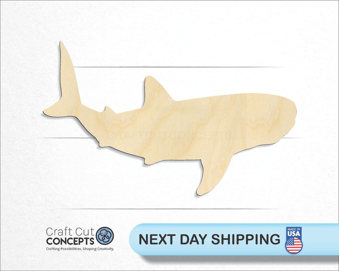Whale Shark - Laser Cut Unfinished Wood Cutout Craft Shapes - Etsy