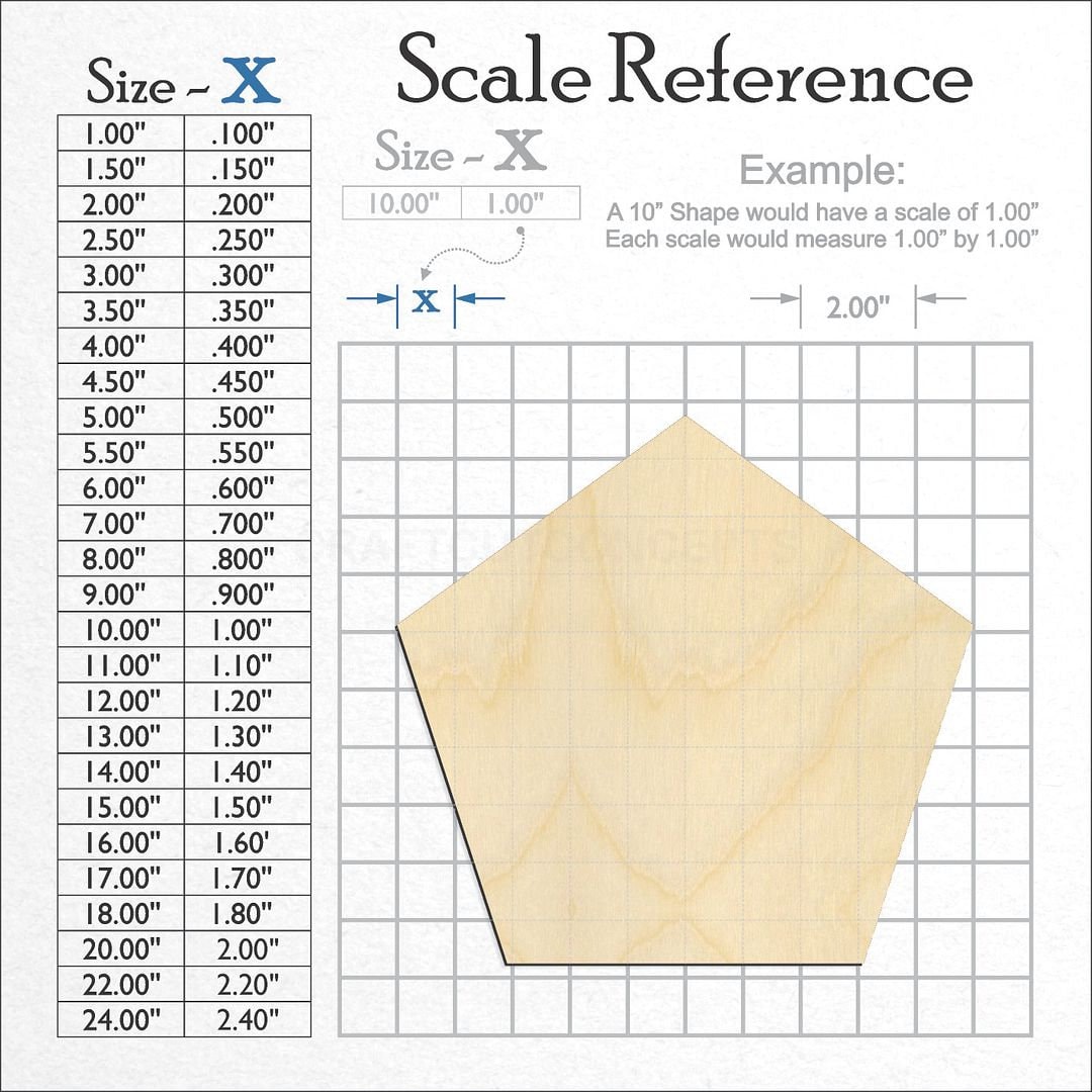 Pentagon Polygon - Laser Cut Unfinished Wood Cutout Craft Shapes - Etsy