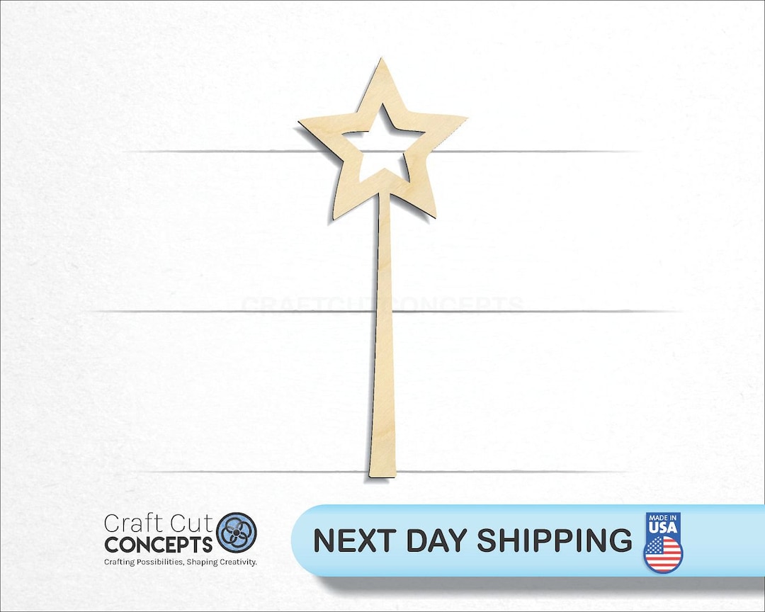Fairy Wand - Laser Cut Unfinished Wood Cutout Craft Shapes - Etsy