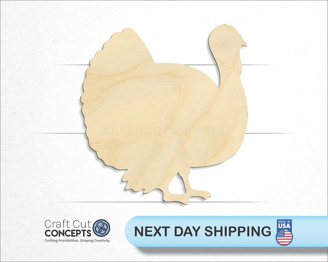 Turkey - Laser Cut Unfinished Wood Cutout Craft Shapes - Etsy
