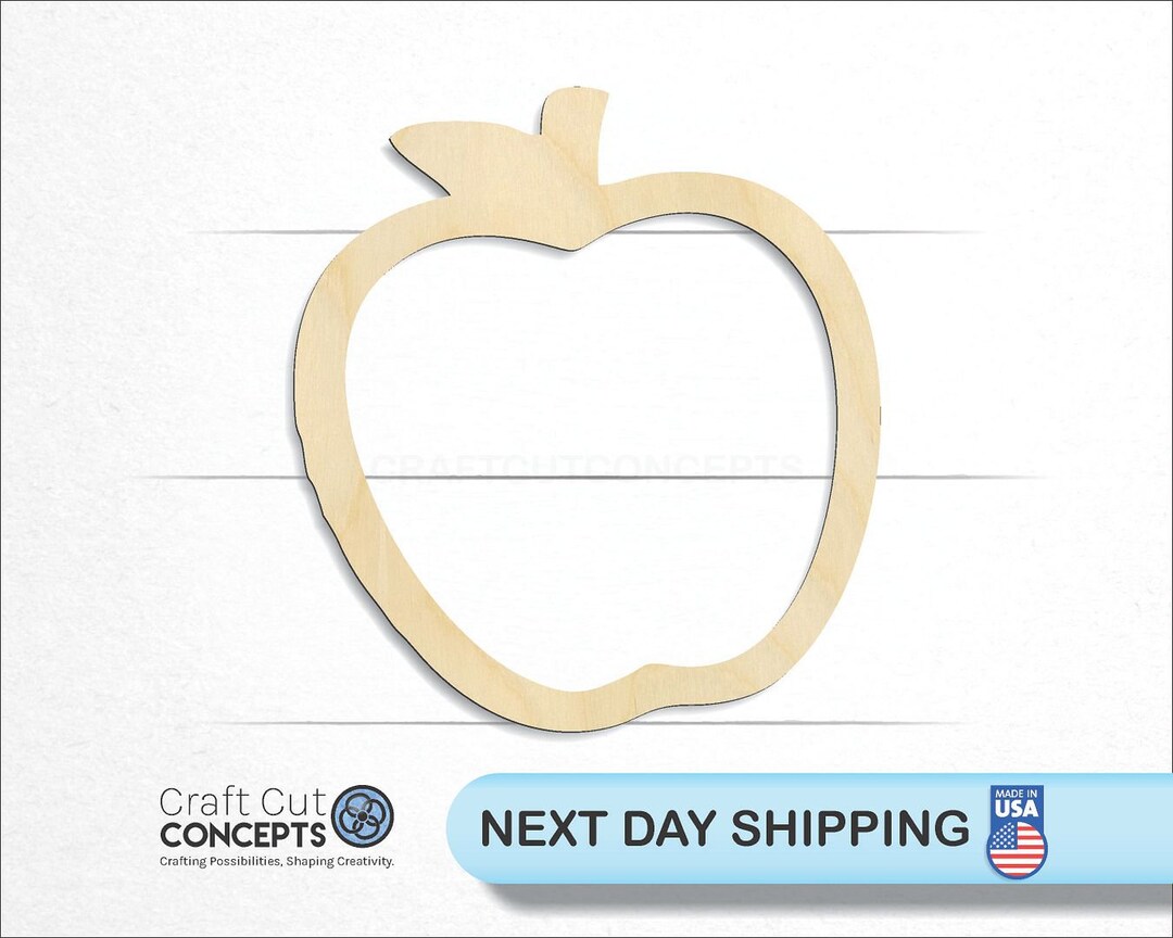 Apple Frame - Laser Cut Unfinished Wood Cutout Craft Shapes - Etsy